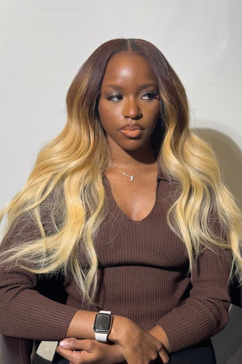 Colored Raw Single Donor Human Hair Extensions | Clip Ins and Bundles ...