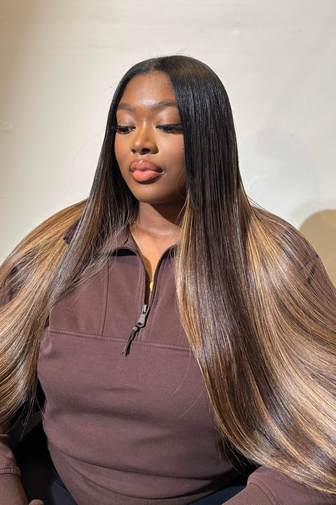 Colored Raw Single Donor Human Hair Extensions | Clip Ins and Bundles ...